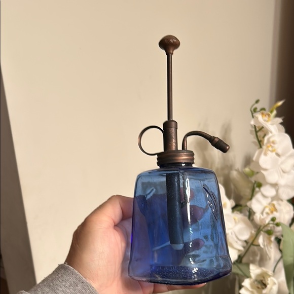 Vintage | Other | Vintage Cobalt Blue Glass Plant Mister With Bronze ...